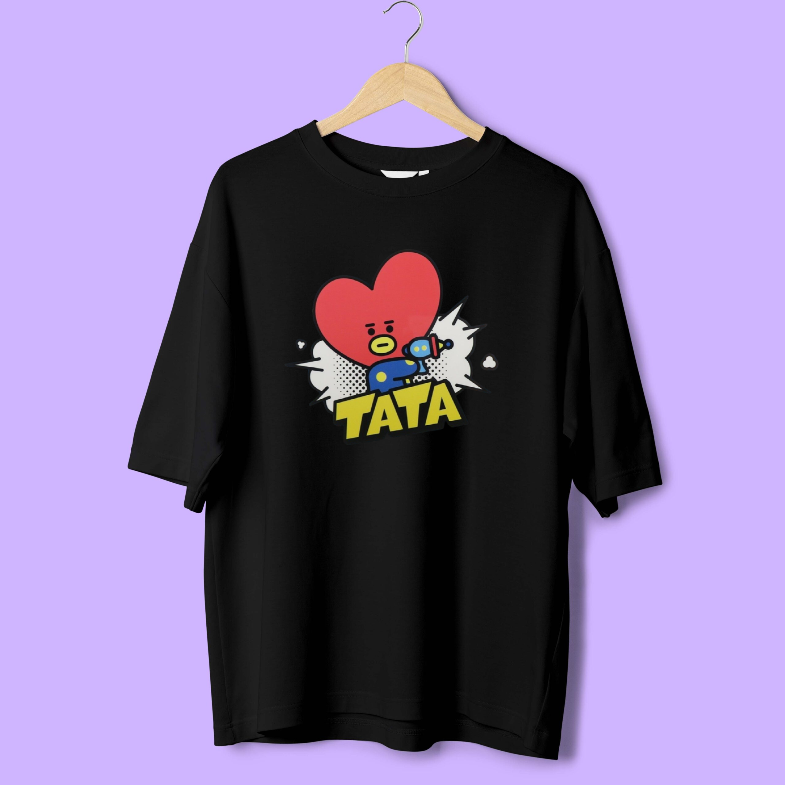 TATA BT 21 / BT 21 Cute Oversized Tshirts – PURPLELOVE